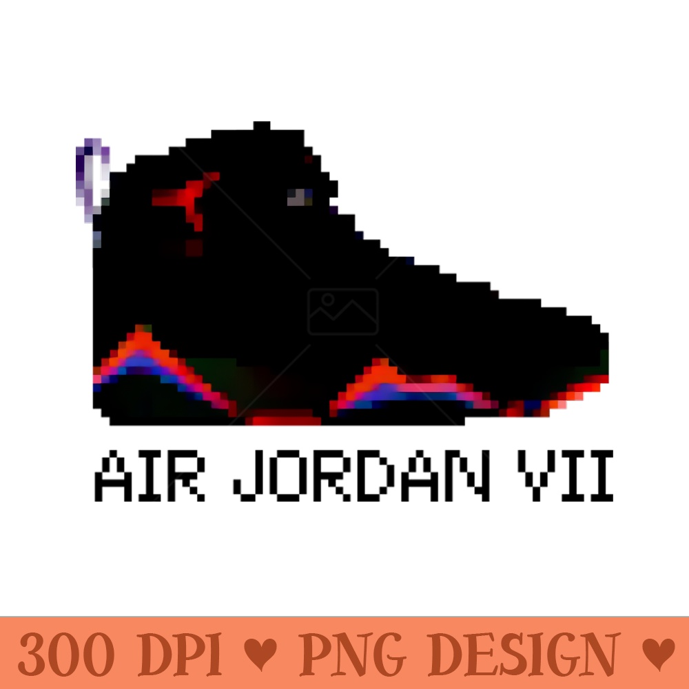 AIR JORDAN VII RETRO PIXELATED ART SHOE COLLECTION - PNG Gra | Inspire ...