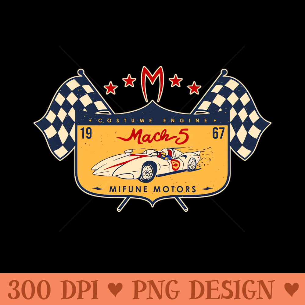 Mach 5 Mifune Motors - Sublimation PNG - Variety | Inspire Uplift
