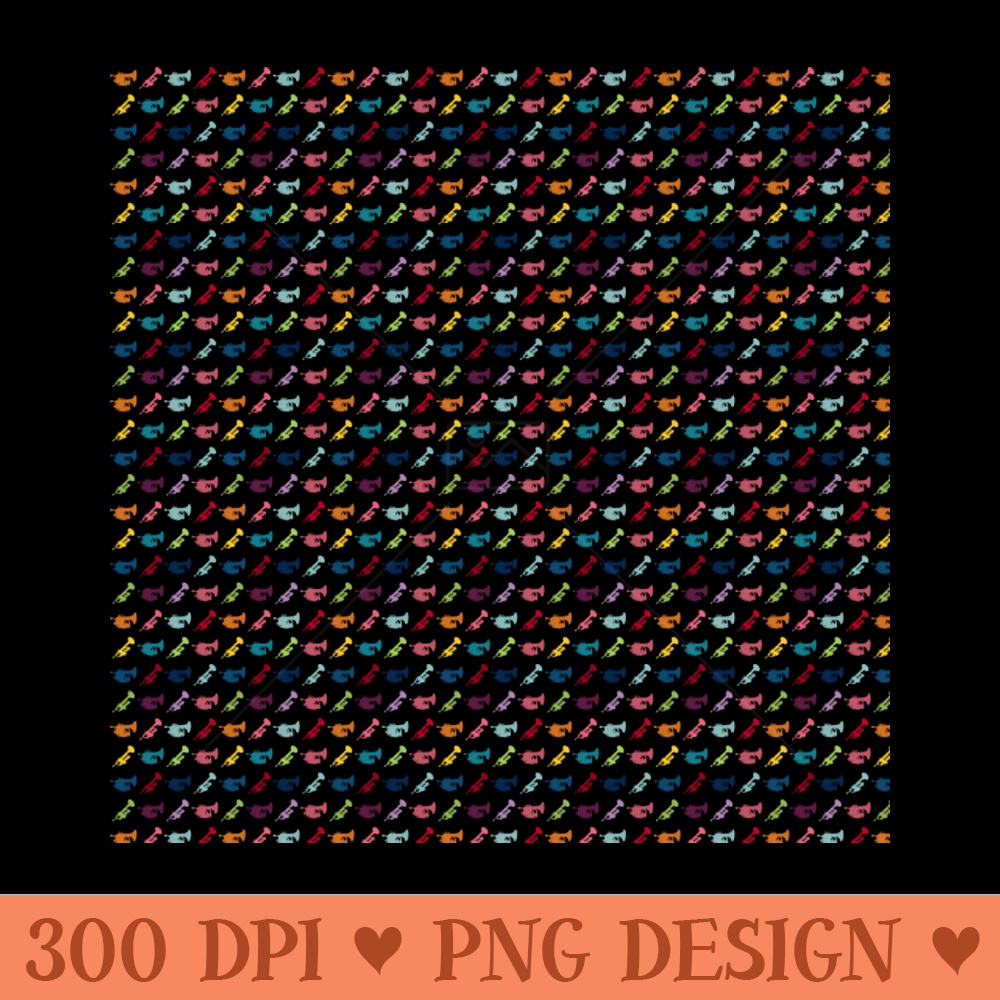Trumpets Pattern - Digital PNG Download - Flexibility | Inspire Uplift