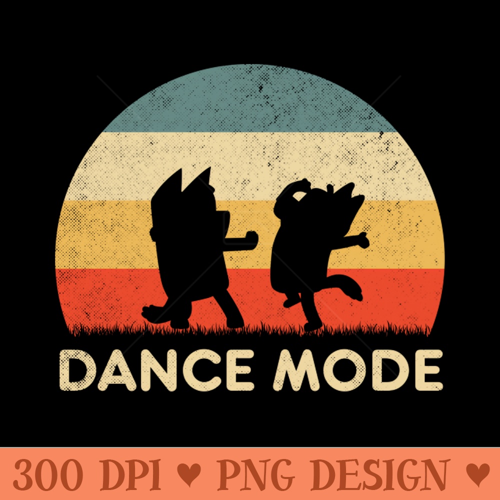 Sunset Bluey Dance Mode - PNG Downloadable Resources | Inspire Uplift