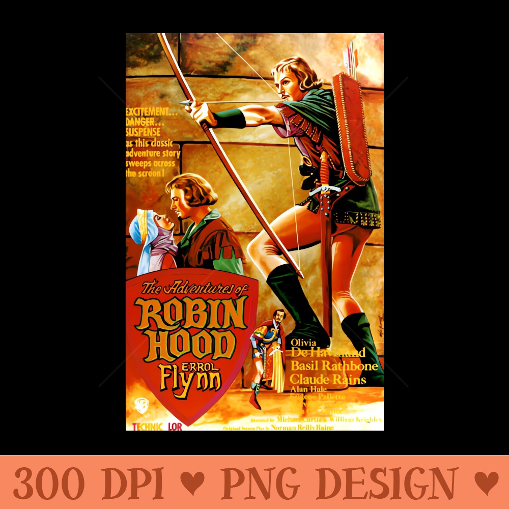 Classic Adventure Movie Poster - Robin Hood - Free PNG Downl | Inspire ...