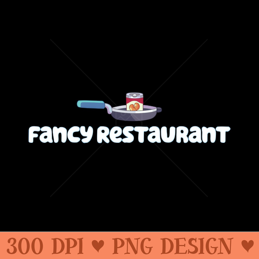 Bluey Fancy Restaurant - PNG Downloadable Resources - Inspire Uplift