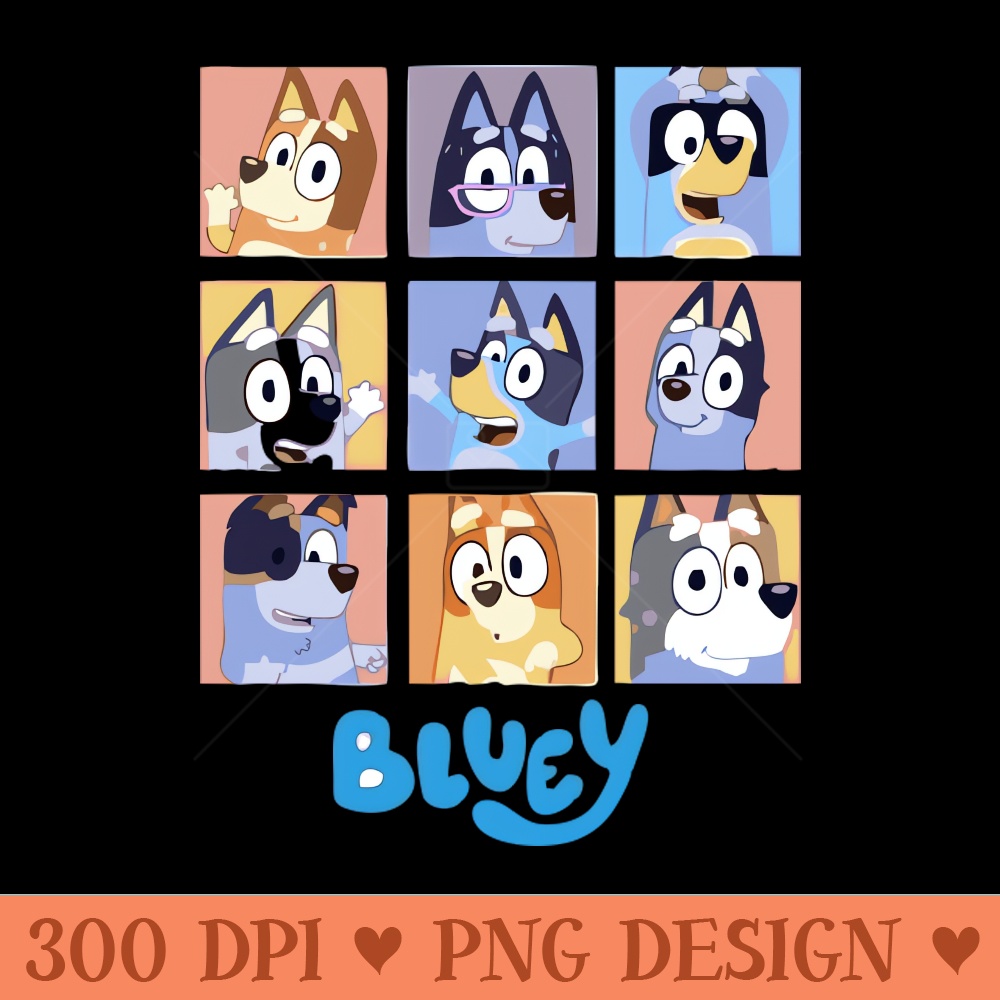 bluey design - High Quality PNG | Inspire Uplift