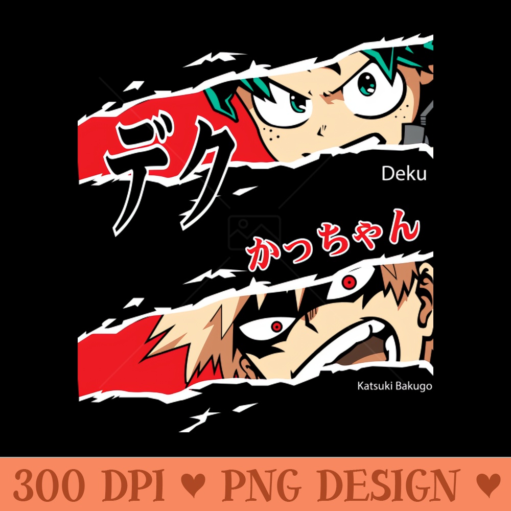Deku X Bakugo Anime Fanart - PNG Download Pack - Inspire Uplift