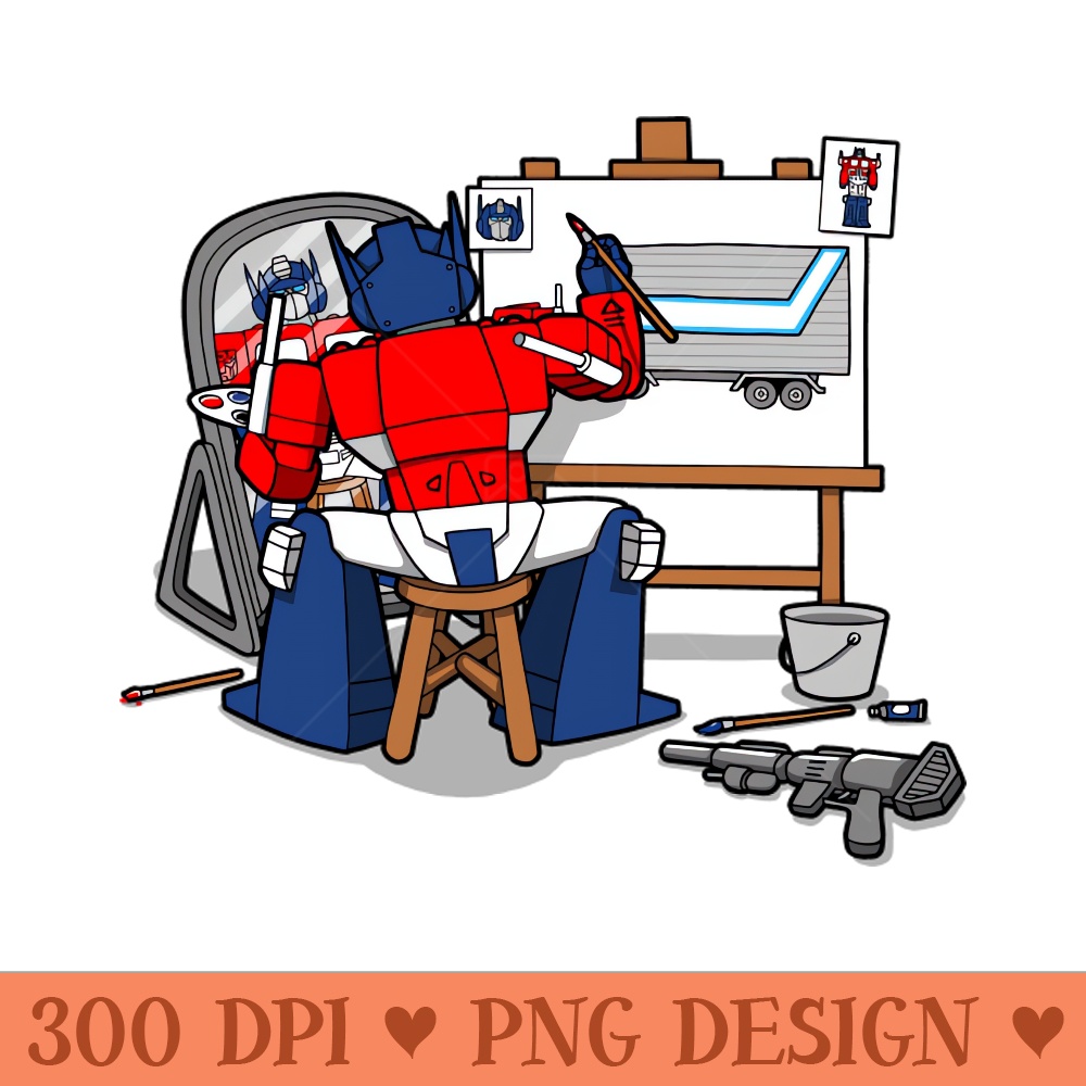 Funny Retro 80s Robot Cartoon Painting Artistic Self Portrai | Inspire ...