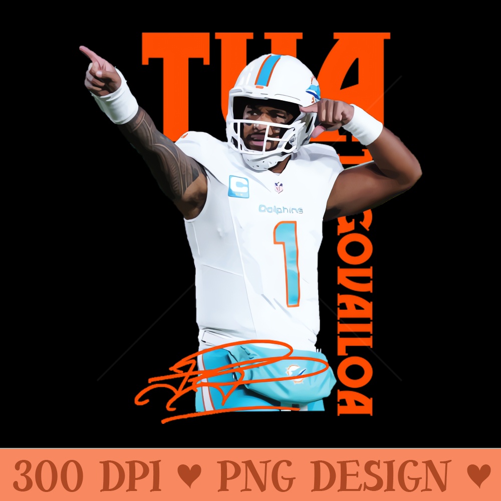 Tua Tagovailoa - Digital PNG Graphics | Inspire Uplift