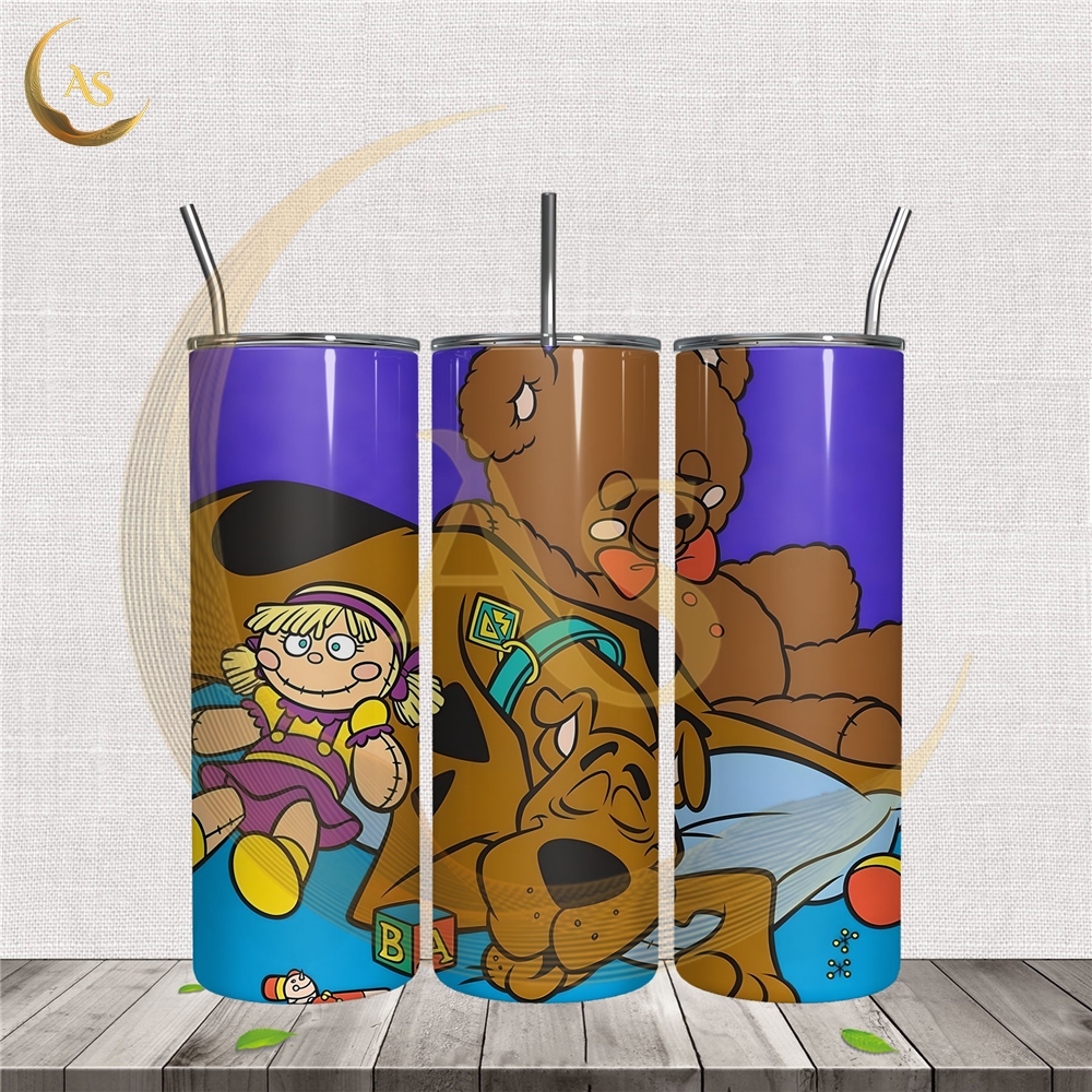 Scooby Doo Sleeping Tumbler Sublimation PNG | Inspire Uplift