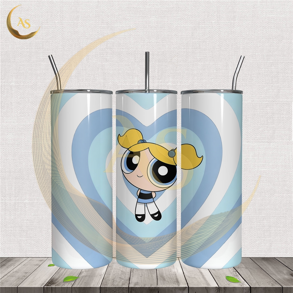 Skinny Tumbler 20oz The Powerpuffs Girls PNG | Inspire Uplift