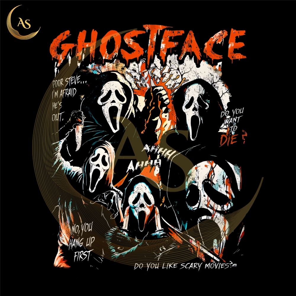 Vintage Scream Ghostface PNG, Horror Movie PNG, Let's Watch | Inspire ...