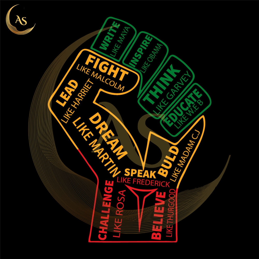 Inspiring Black Leaders Svg, Power Fist Hand Black History M | Inspire ...