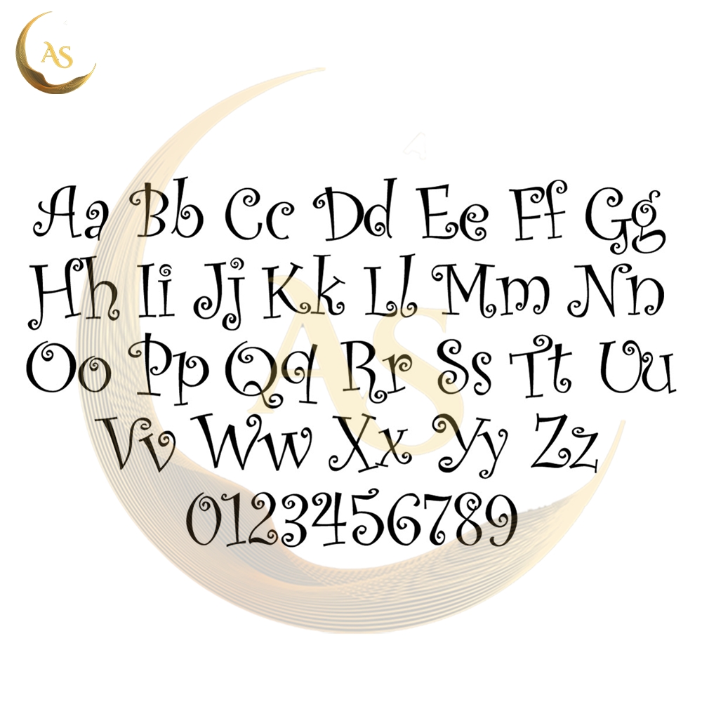 Curly Font SVG TTF, Curl Letters, Curly Cue Font, Elf Font, | Inspire ...