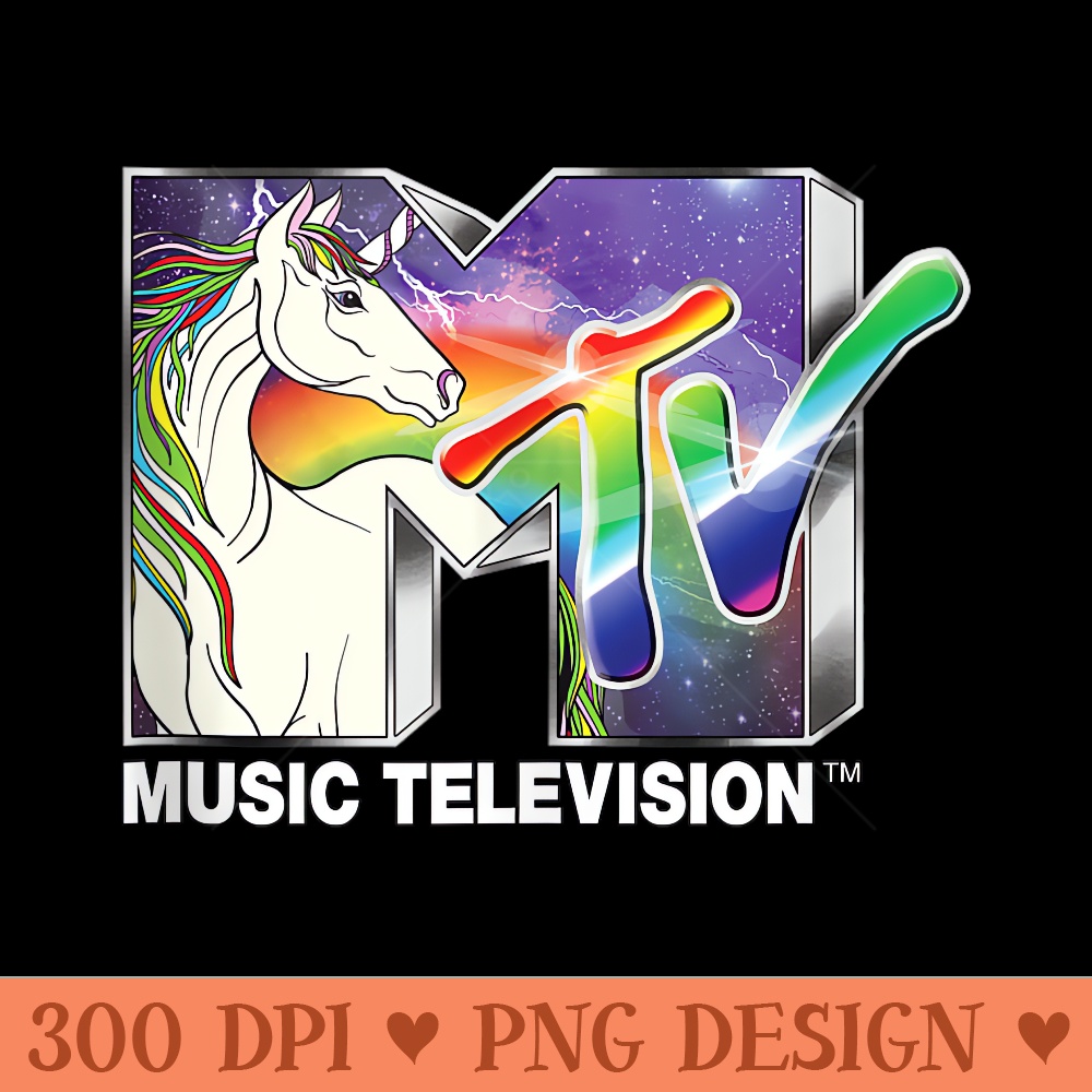 Mtv Logo With A Unicorn And Rainbow Color Treatment - Sublim | Inspire ...