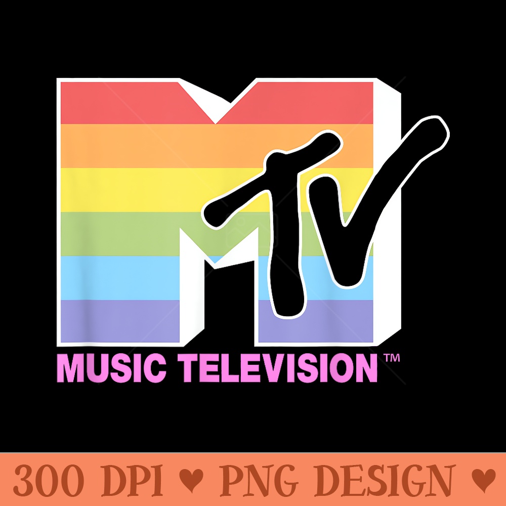 MTV Music Television Rainbow Pride Logo Fill - PNG Clipart D | Inspire ...