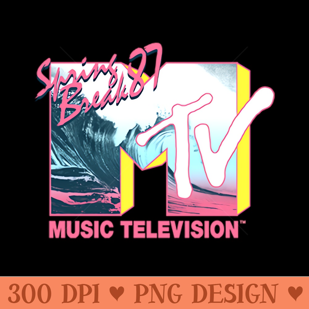 MTV Logo Spring Break 1987 Throwback - PNG design assets - C | Inspire ...