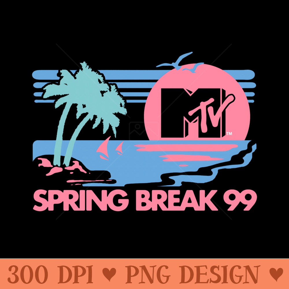 MTV Pastel Colors Beach Spring Break Logo - PNG design asset | Inspire ...