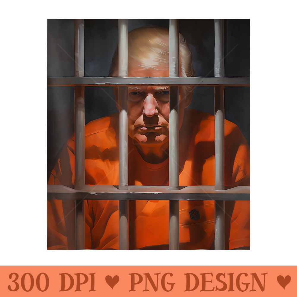 Funny Donald Trump Behind Bars Mugshot Orange Jumpsuit Humor | Inspire ...