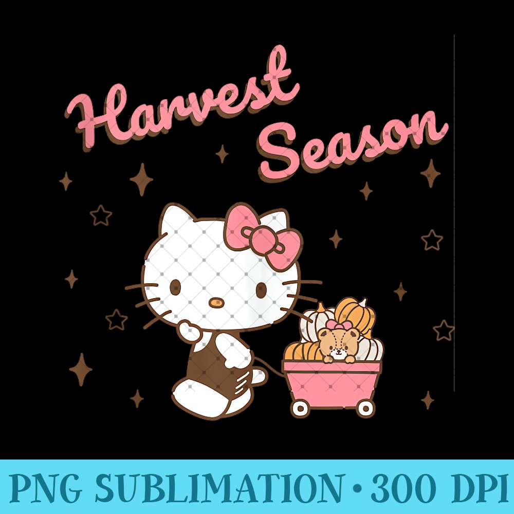 Hello Kitty Harvest Season Pumpkin Wagon - Printable PNG Ima | Inspire ...