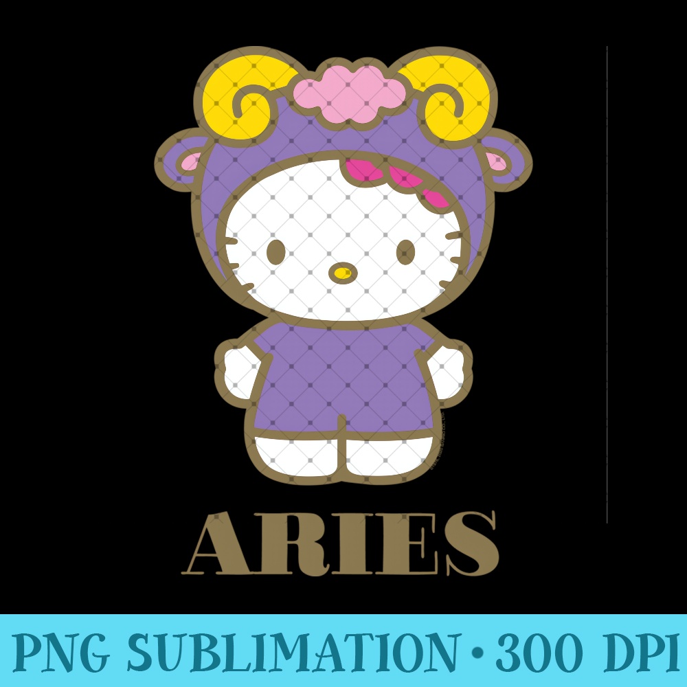 Hello Kitty Zodiac Aries - PNG Prints - Inspire Uplift