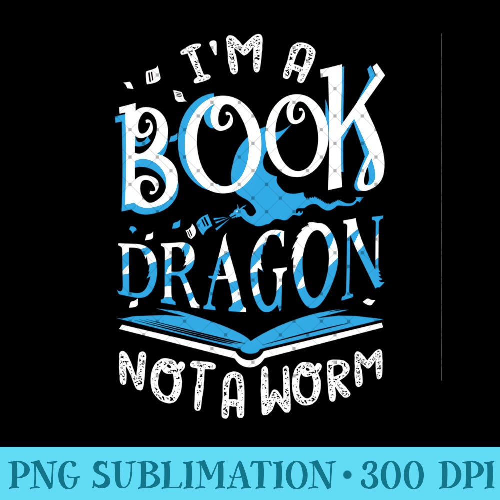 I'm a Book Dragon Not a Worm Bookworm Reading Hoodie - Uniqu | Inspire ...
