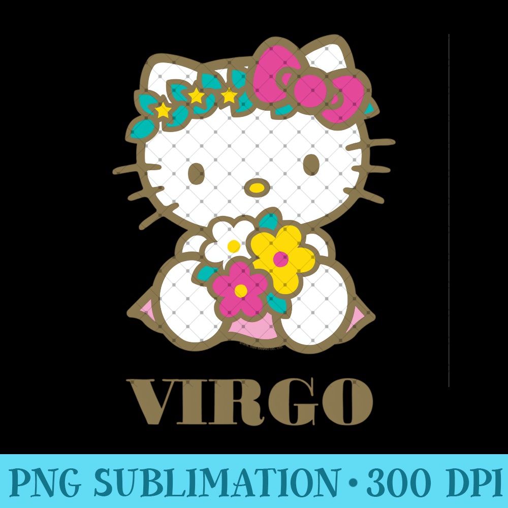 Hello Kitty Zodiac Virgo Sweatshirt - Ready To Print PNG Des | Inspire ...