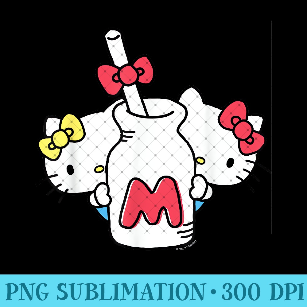 Hello Kitty and Mimmy Milk Bottle - PNG Graphics - Inspire Uplift