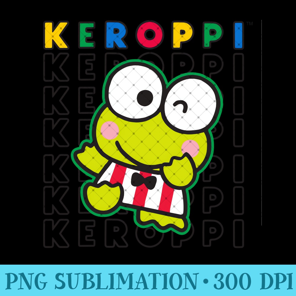 Keroppi Colorblock Name - Exclusive PNG designs | Inspire Uplift