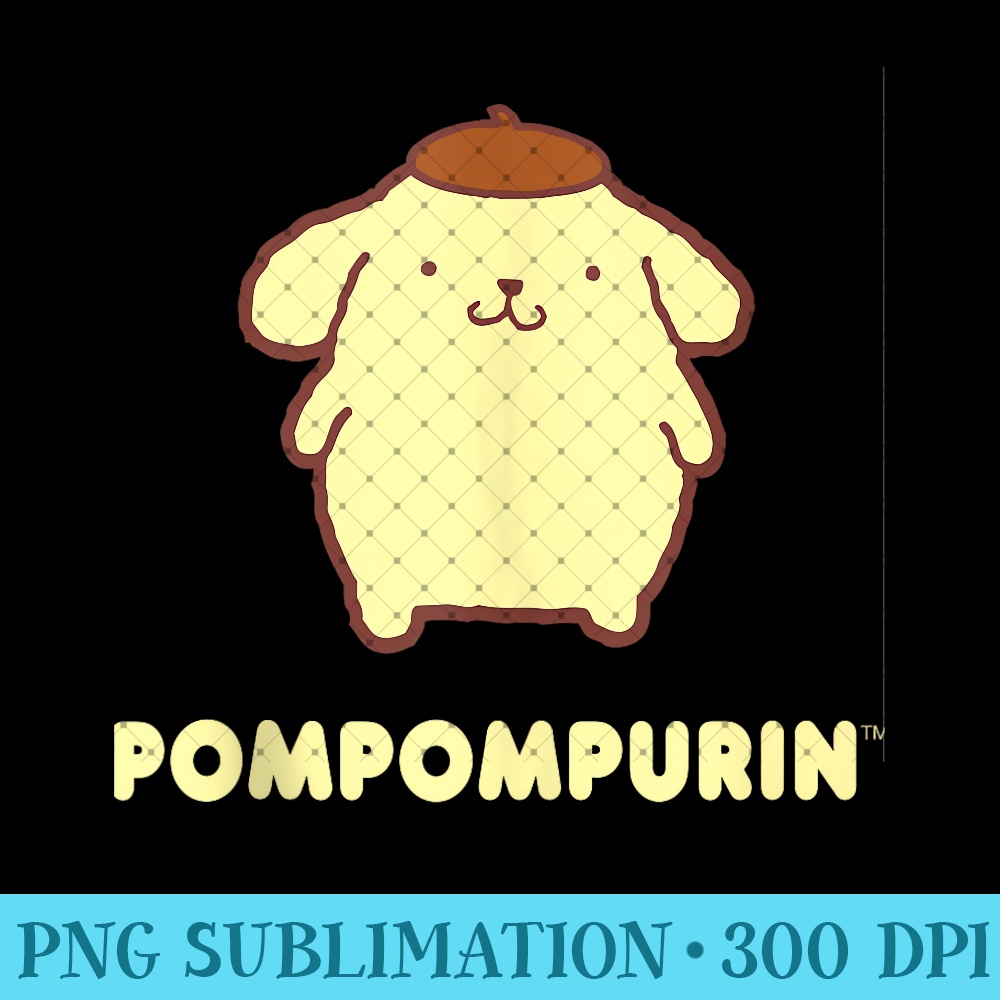 Pompompurin Character Front and Back - PNG Prints | Inspire Uplift