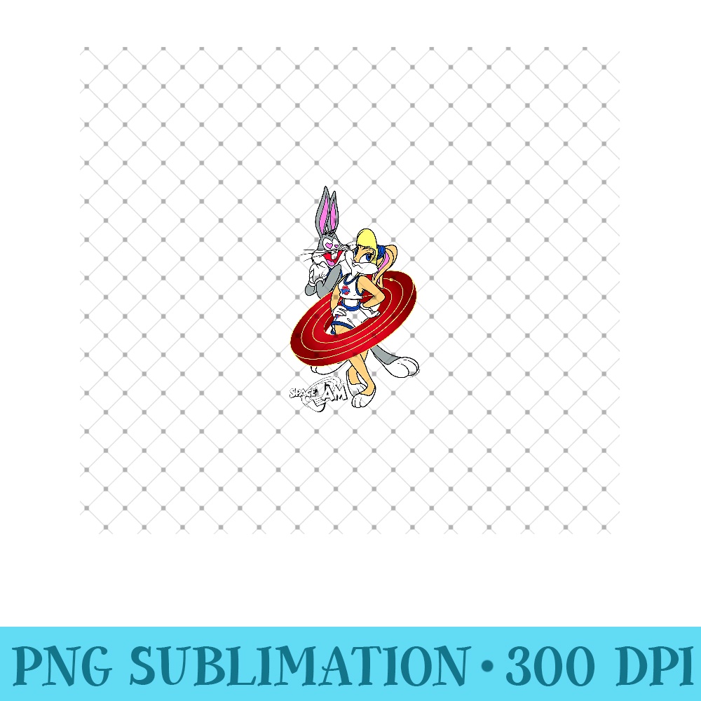 Space Jam Classic Bugs And Lola Bunny Heart Eyes Logo Premiu | Inspire ...