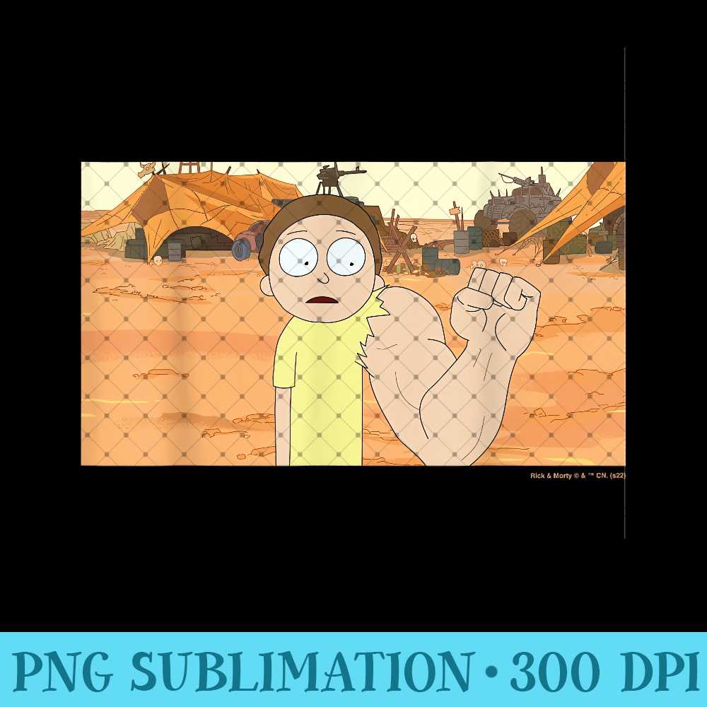 Rick & Morty Strong Arm - Ready To Print PNG Designs | Inspire Uplift