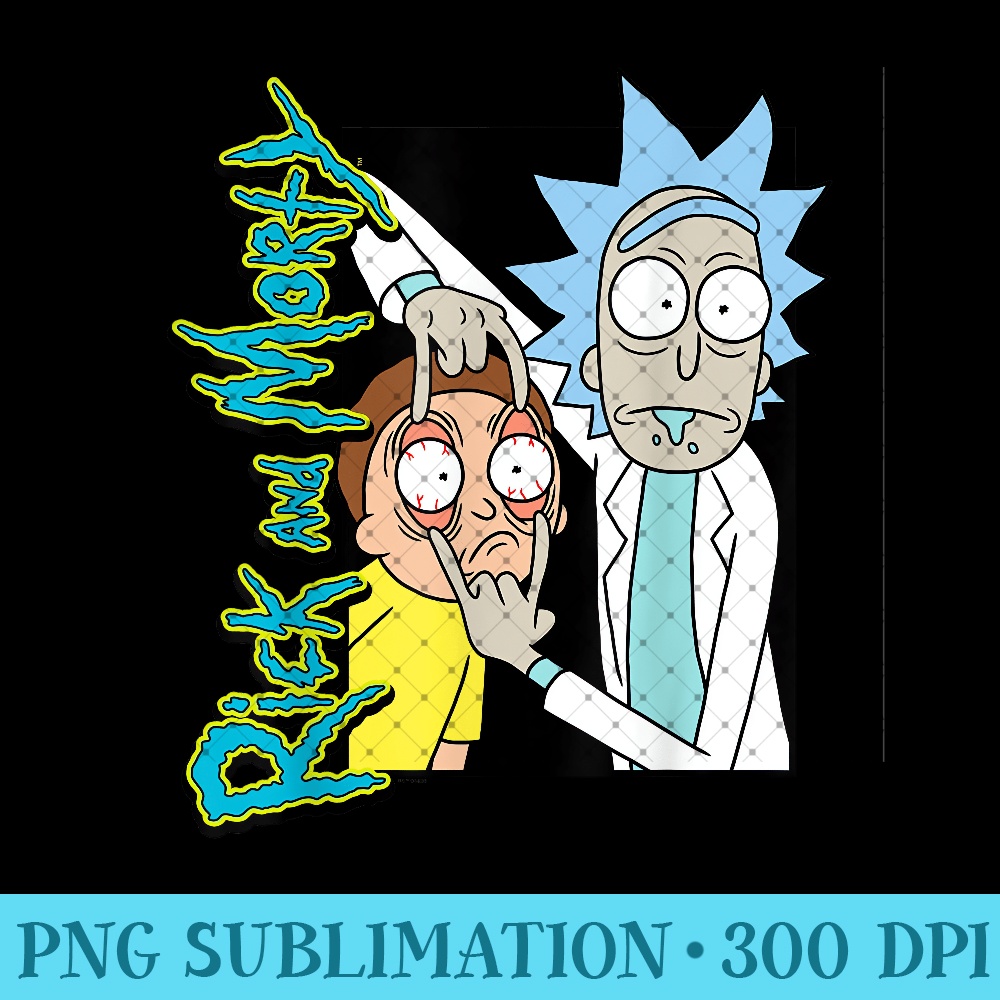 Rick and Morty Stare Look Adult Cartoon Fashion - PNG Art Fi | Inspire ...