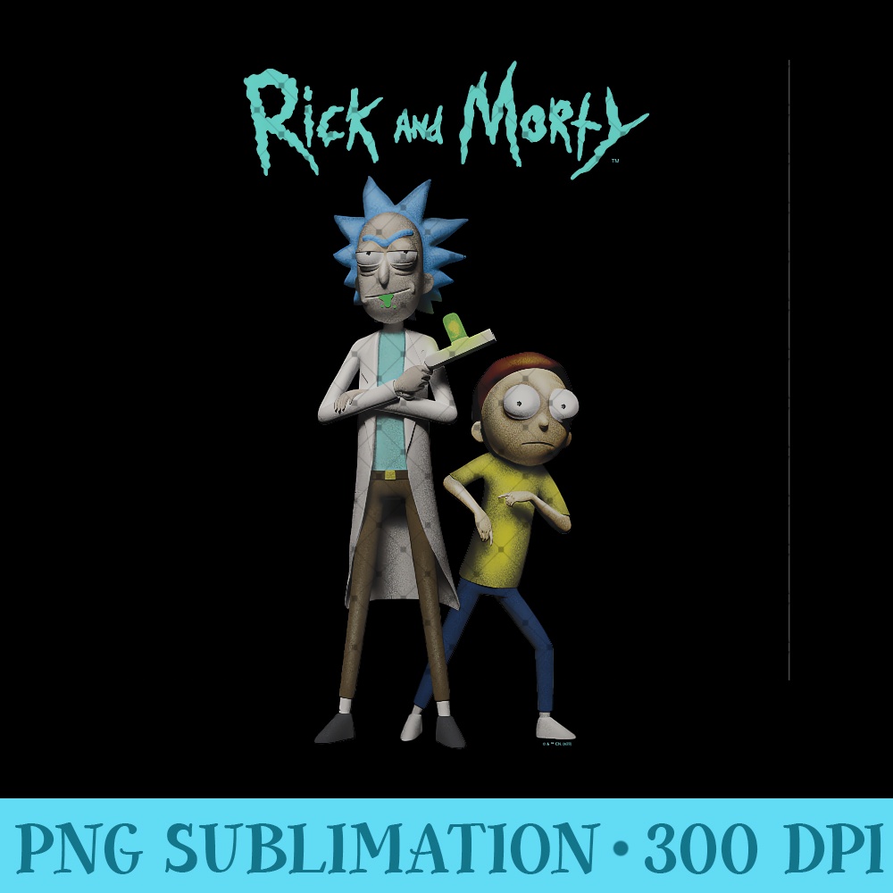 Rick and Morty 3D Model Texture Adult Cartoon Fashion - Prin | Inspire ...