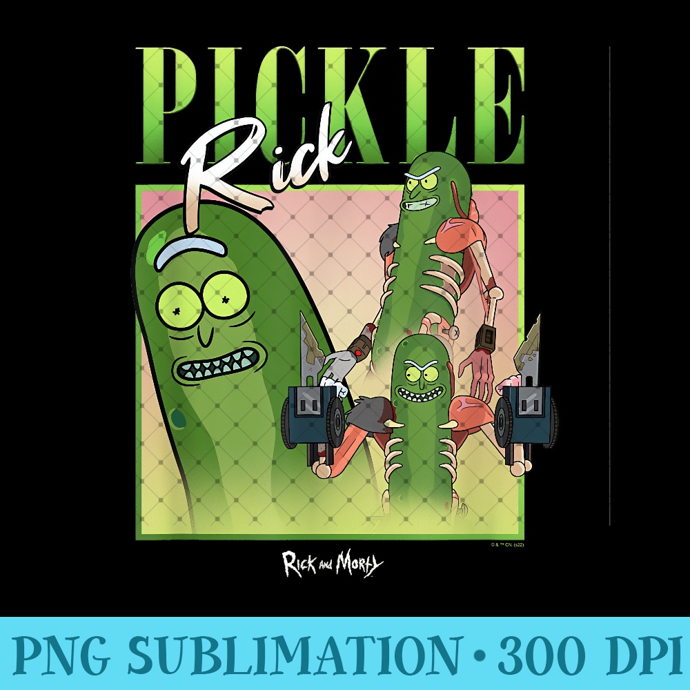 Rick & Morty Pickle Rick Multiple Poses Poster - PNG Templat | Inspire ...