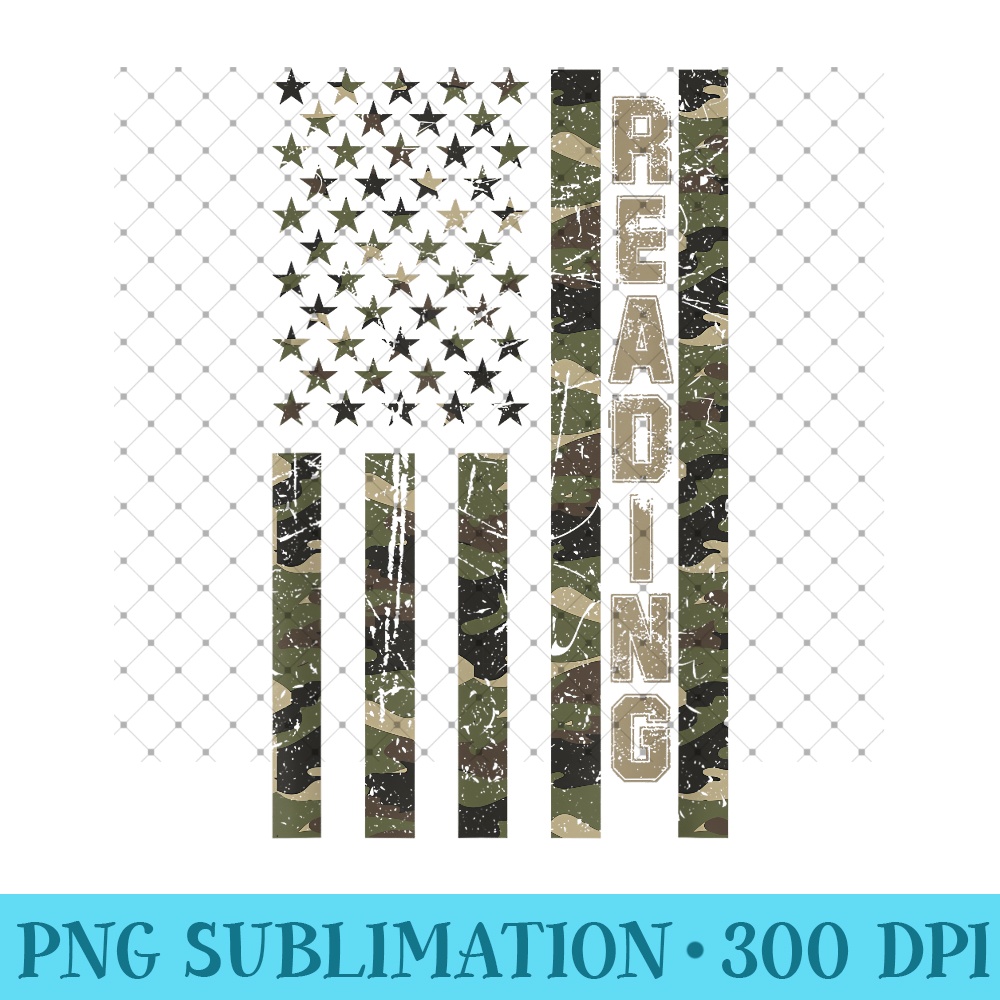 Reading United States Distressed Camo w US Flag - Printable | Inspire ...