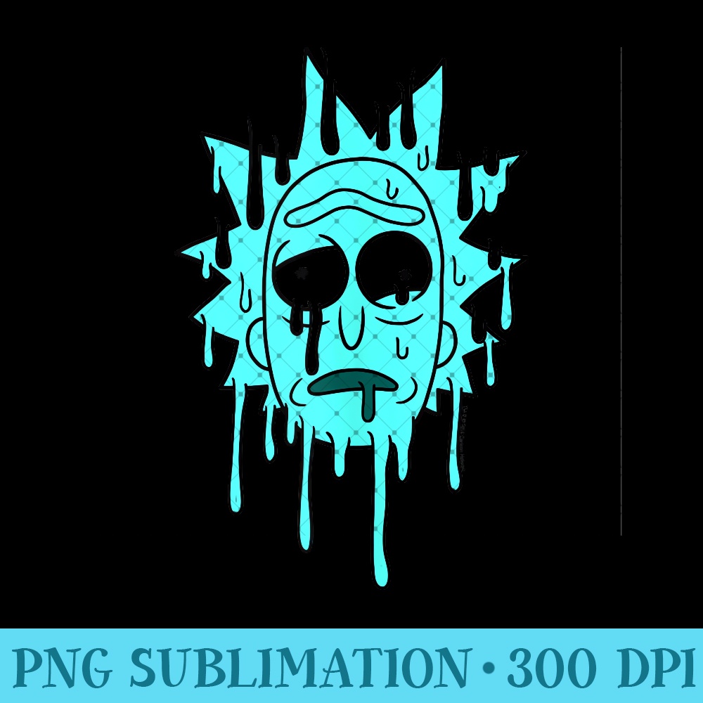 Rick and Morty Goopy Dripping Blue Rick - PNG Design Files | Inspire Uplift