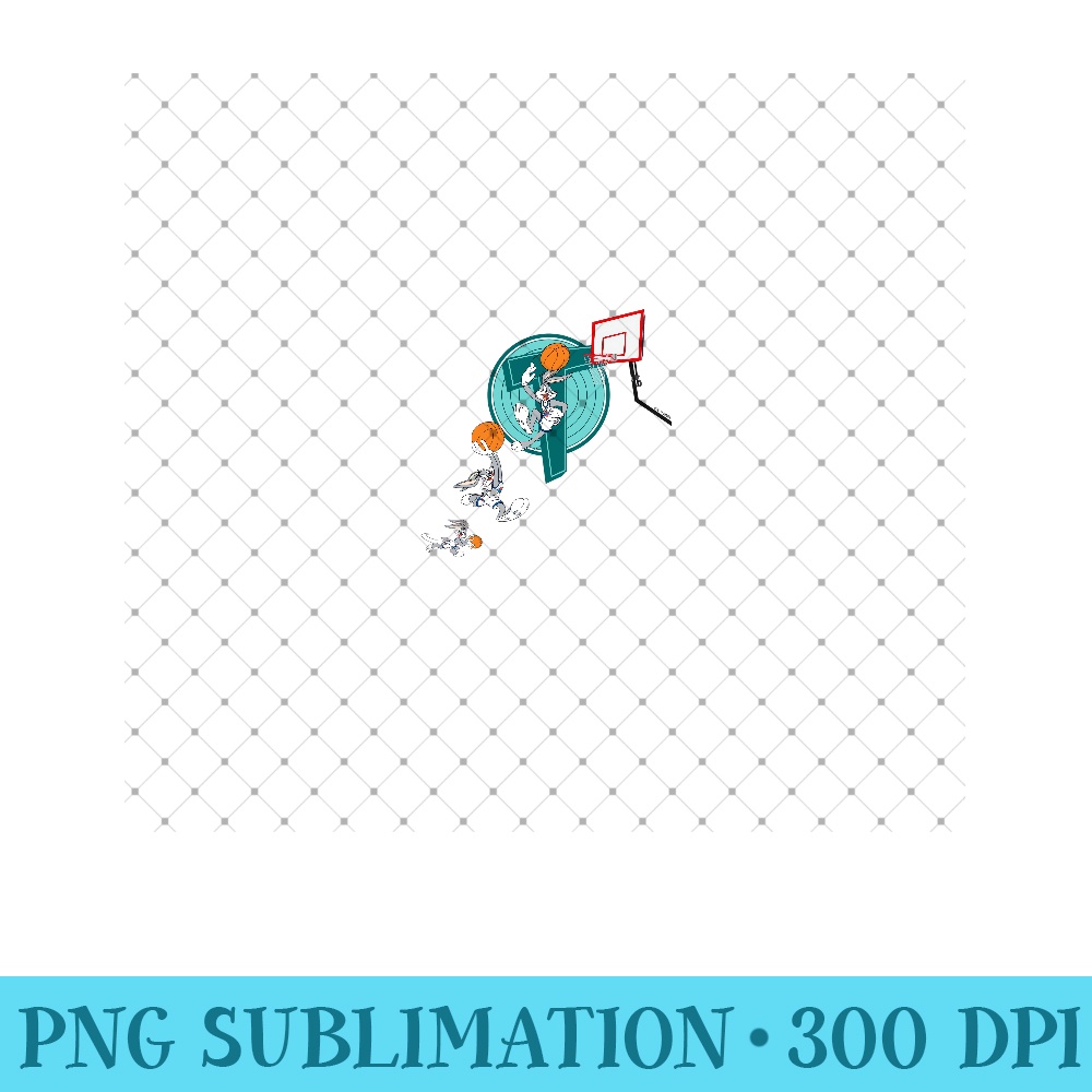 Space Jam Bugs Bunny Vintage Time Lapse Basketball Dunk Logo | Inspire ...