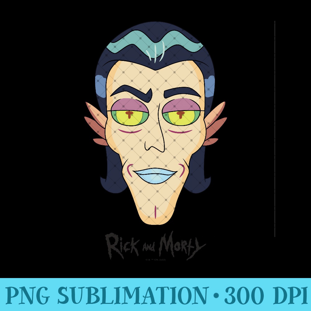 Rick and Morty Mr. Nimbus Big Face - PNG design downloads | Inspire Uplift