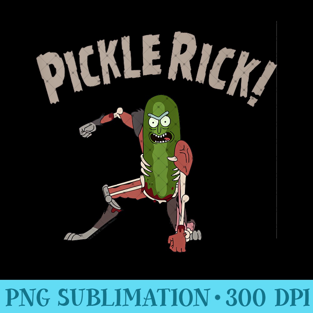 Rick and Morty Pickle Rick Action Pose - Printable PNG Graph | Inspire ...