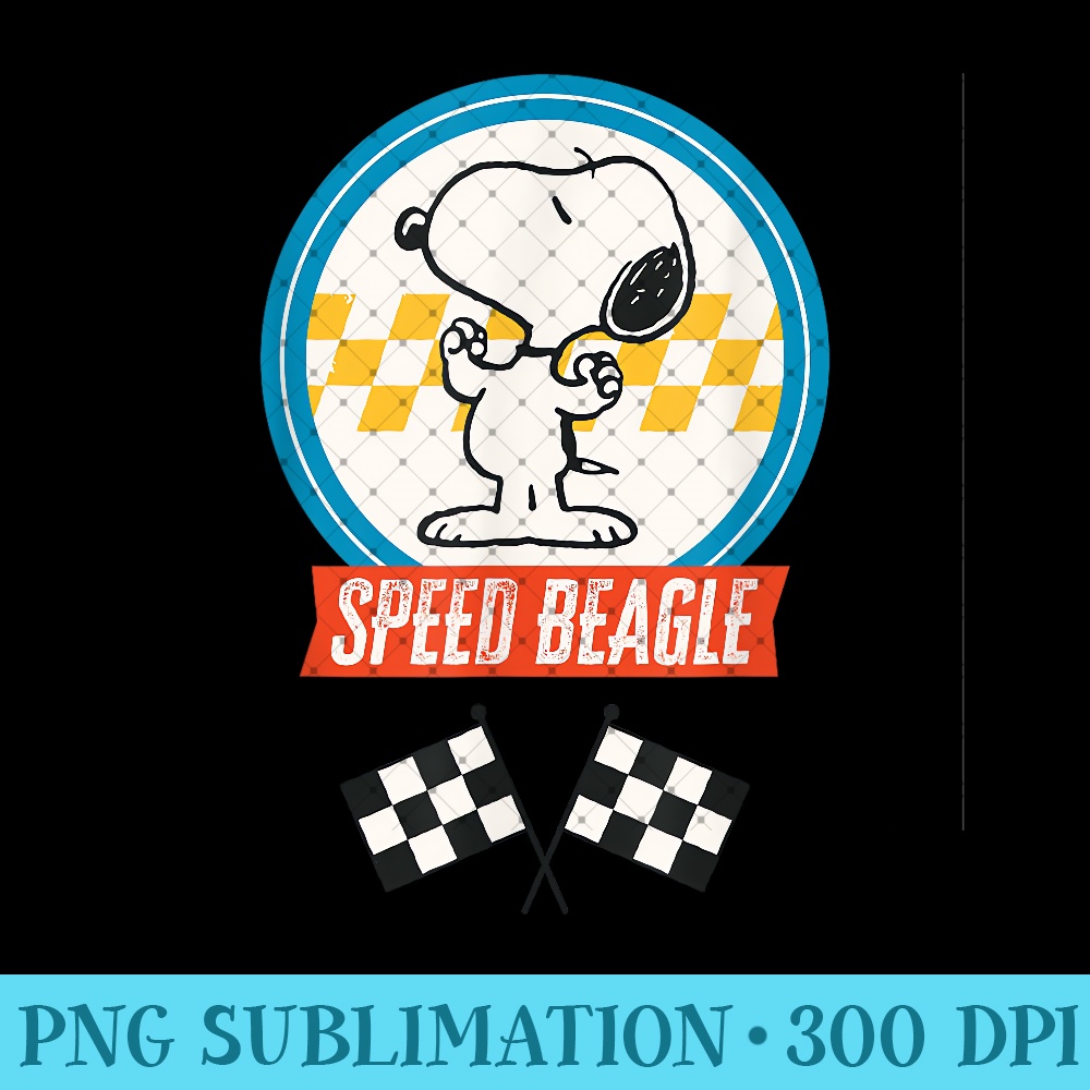 Peanuts Speed Beagle Snoopy Racing - Sublimation PNG Designs | Inspire ...
