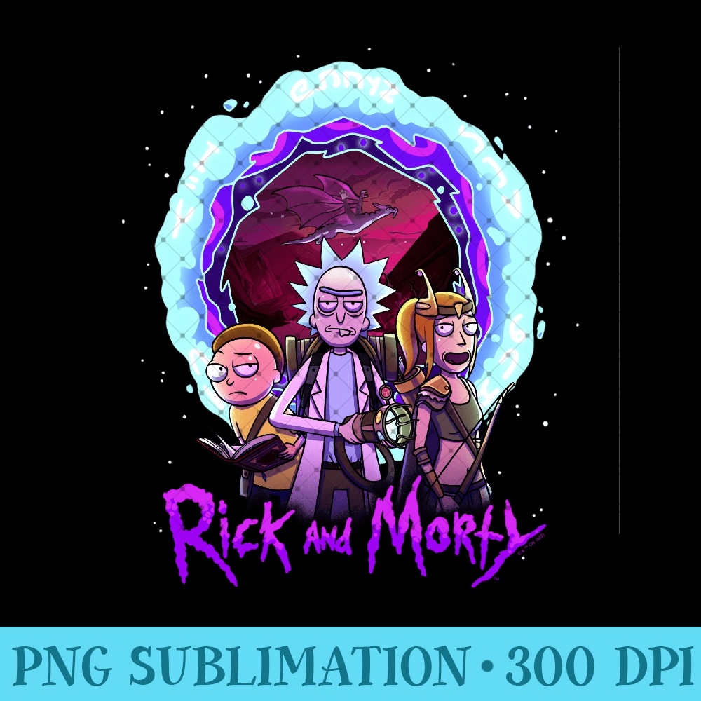 Rick & Morty Group Shot Magic Rick Open Portal Logo - PNG Gr | Inspire ...