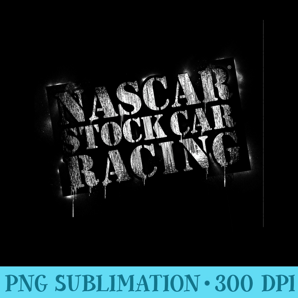Nascar Spray Paint Stencil White letters - PNG Art Files - Inspire Uplift