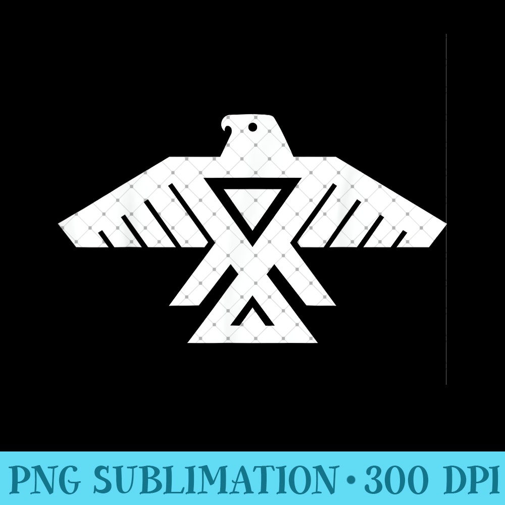 Anishinaabe Native American Thunderbird in white - Printable | Inspire ...