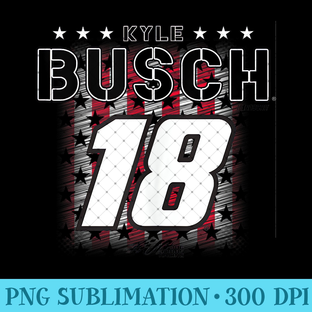 NASCAR - Kyle Busch - Flag - Trendy PNG Designs | Inspire Uplift