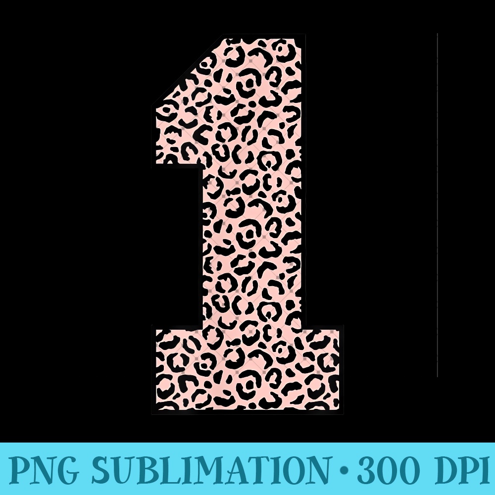 Number One Pink Cheetah Print - PNG Design Files | Inspire Uplift