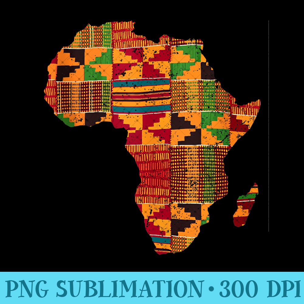 Cool Africa Map Kente Cloth For African Lover - PNG design a | Inspire ...