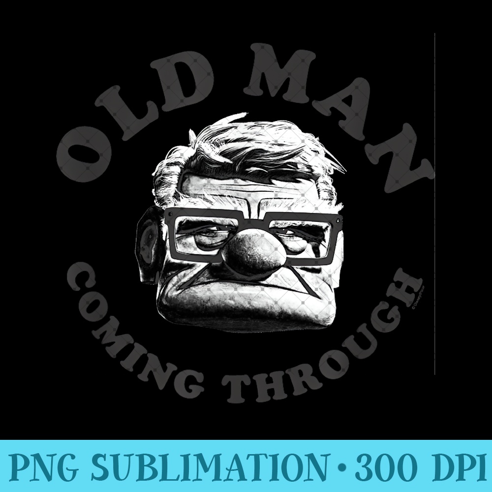 Disney Pixar Up Old Man Coming Through Vintage Carl Face - U | Inspire ...
