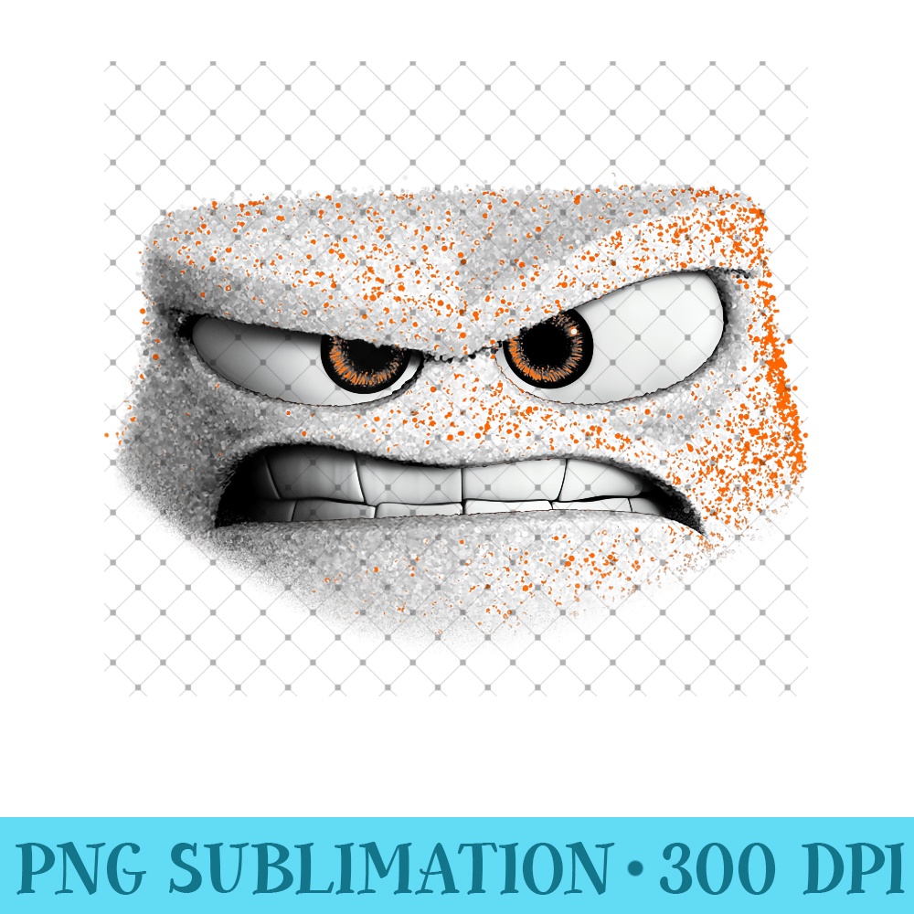 Disney Pixar Inside Out Anger Big Face Chest Logo - PNG Desi - Inspire ...
