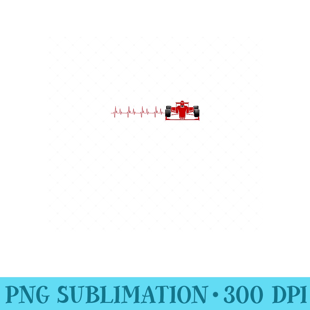 Formula Car Racing Fan EKG Heartbeat - PNG Graphics | Inspire Uplift