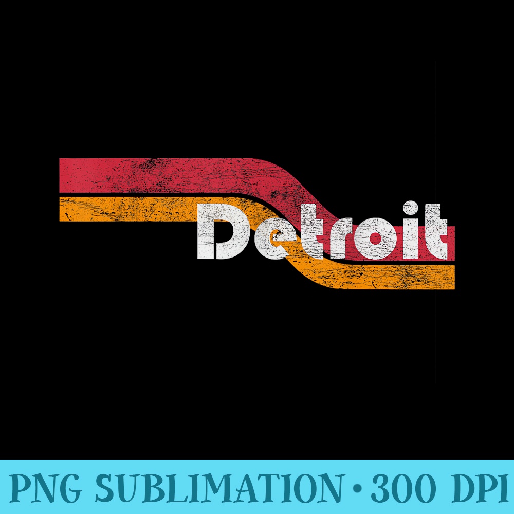 Detroit Michigan Retro Style Vintage 70s 80s Souvenir - Digi | Inspire ...