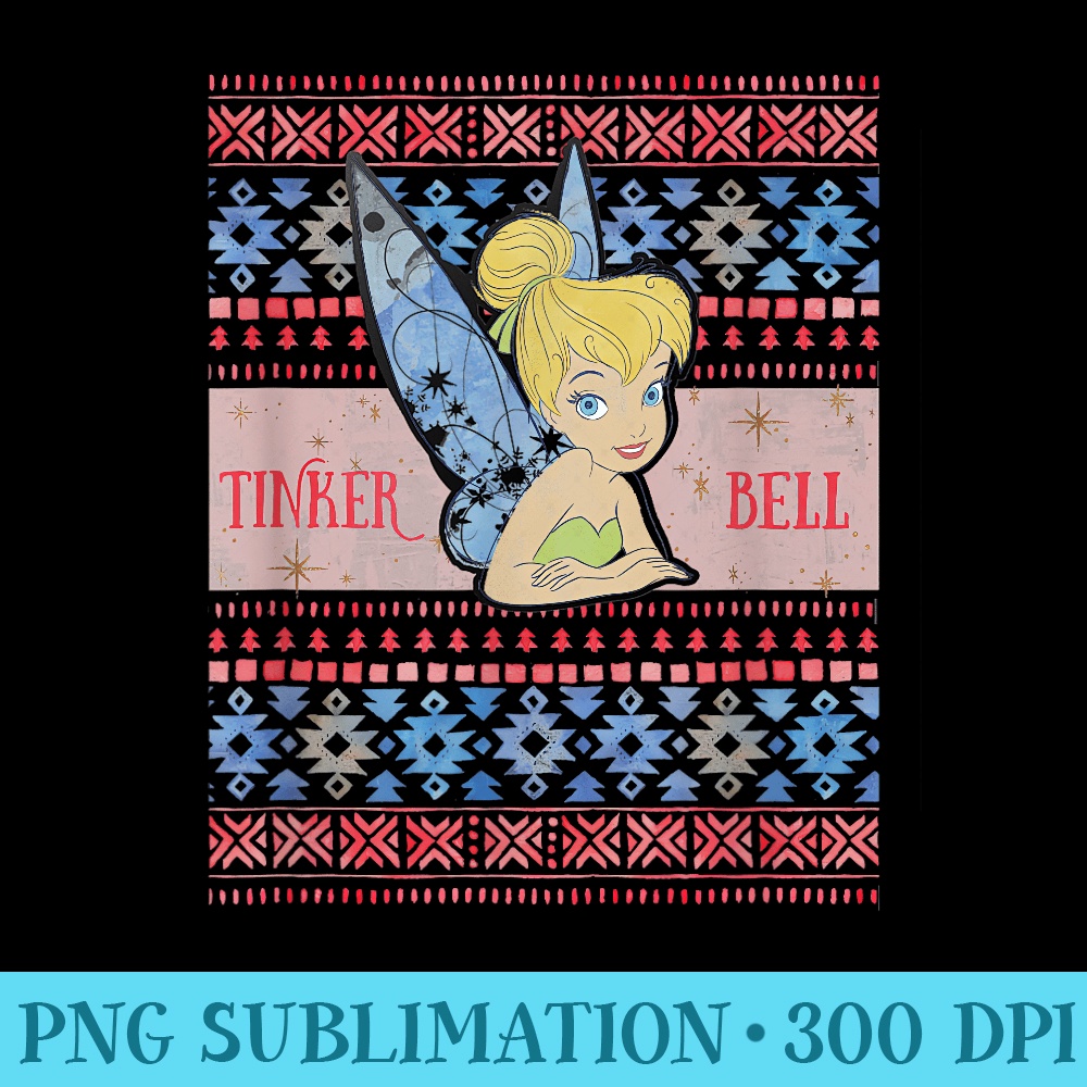 Disney Peter Pan Tinker Bell Christmas Ugly - Trendy PNG Des | Inspire ...