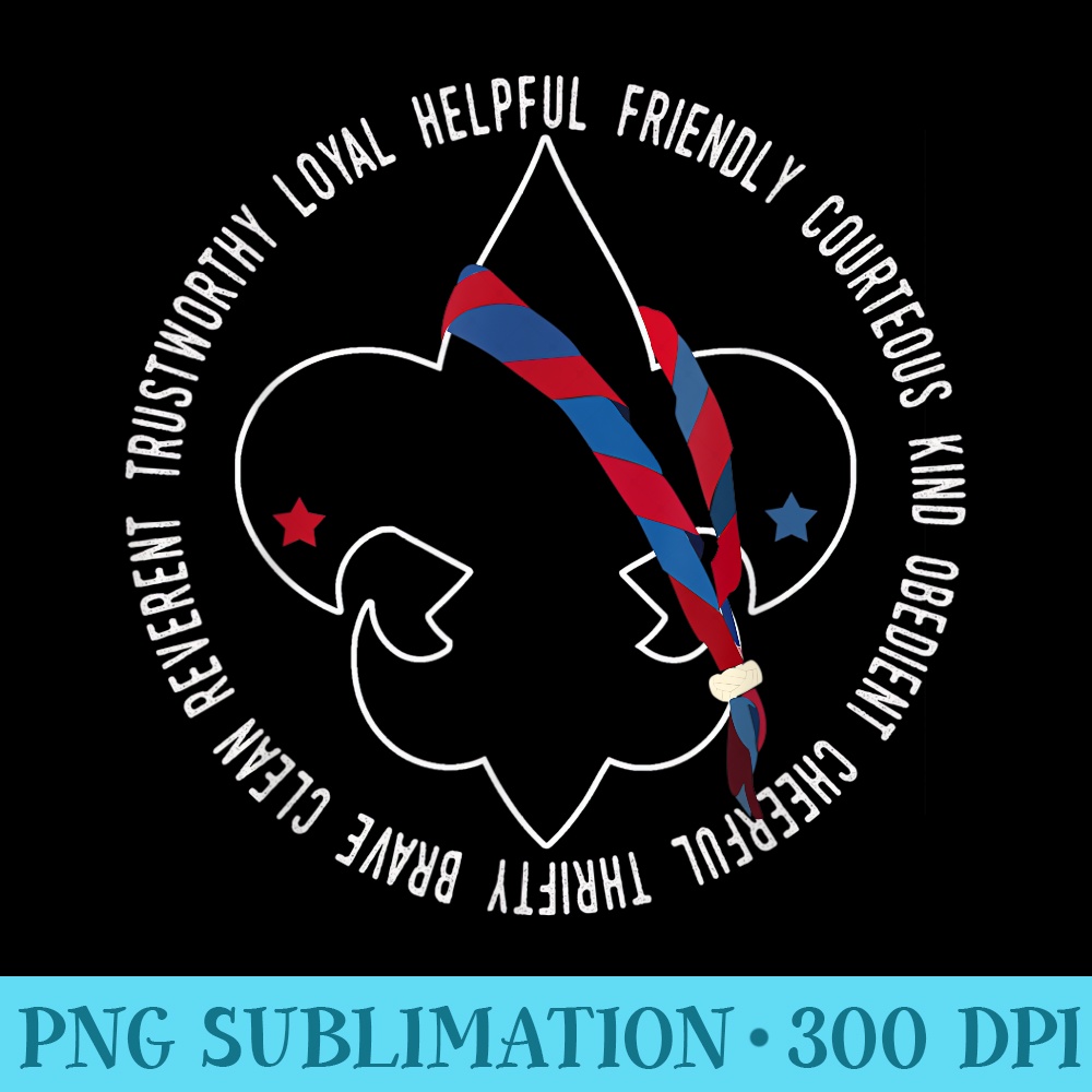 US America Flag Scouting Law for kids - Digital PNG Artwork | Inspire ...